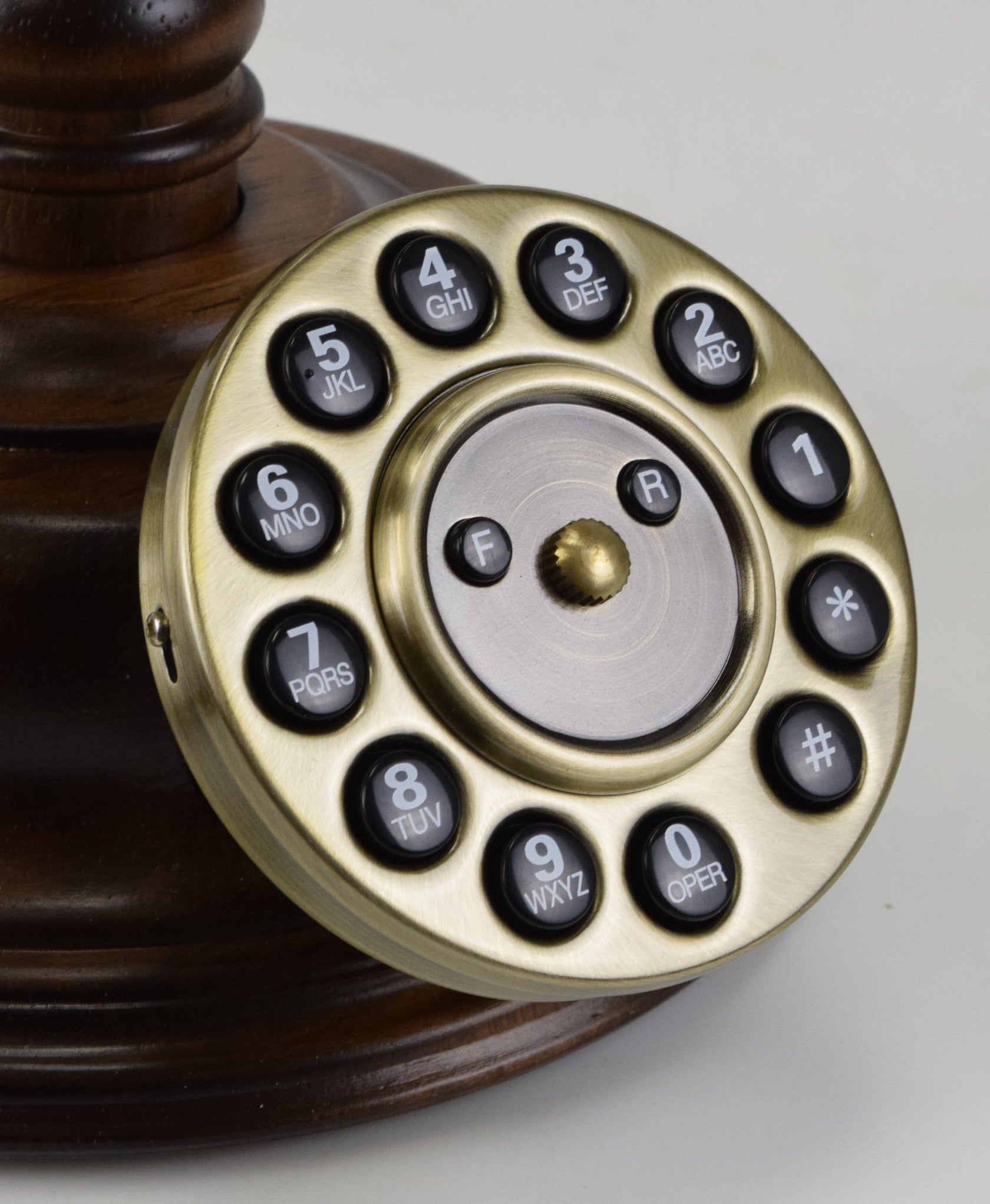 Roman Style Candlestick Telephone with Rotary Style Pushbutton Dial ...