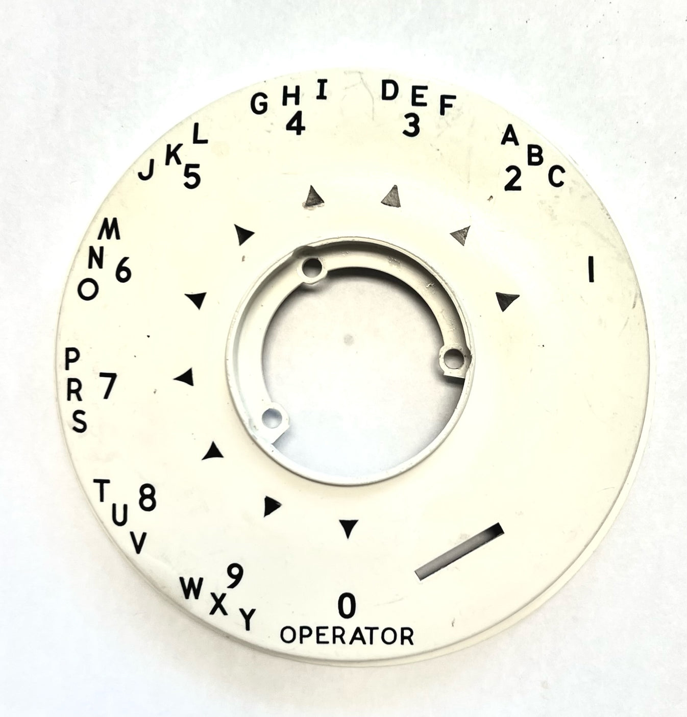 Automatic Electric Dial Bezel - White - Black Letters - Alphanumeric - Oldphoneworks – oldphoneworks