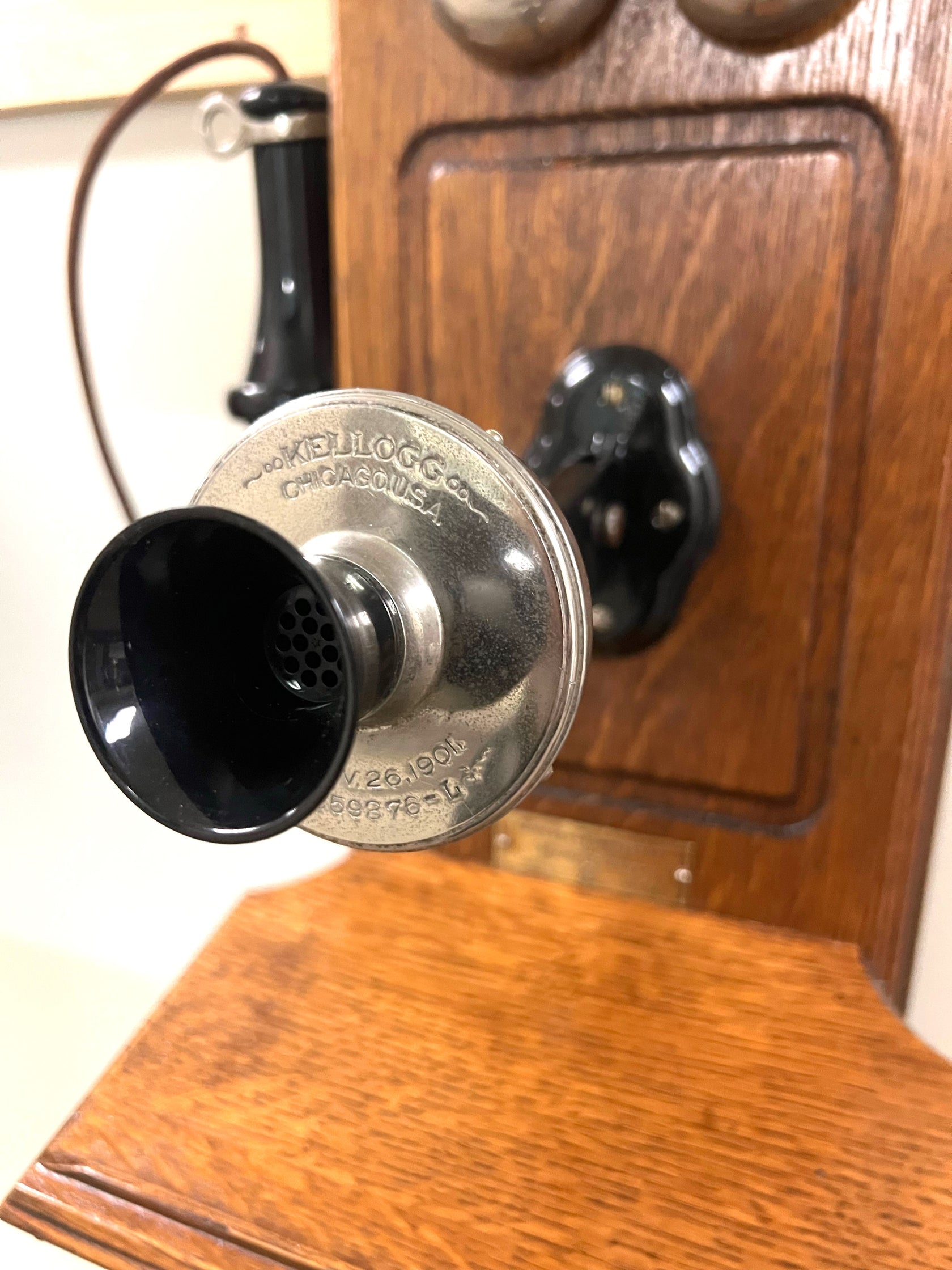 Kellogg Wood Wall Telephone with Bluetooth Connection - Vintage ...