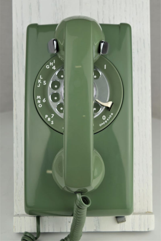 Moss Green 554 Wall Telephone - Fully Restored and Functional – oldphoneworks